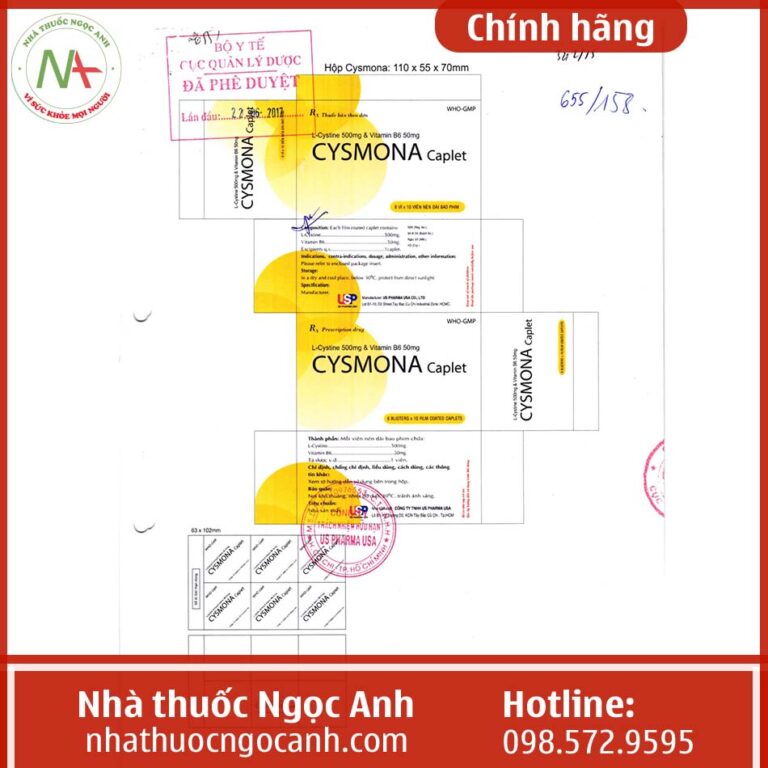 Thuốc Cysmona Caplet trị mụn không, giá bao nhiêu, mua ở đâu?