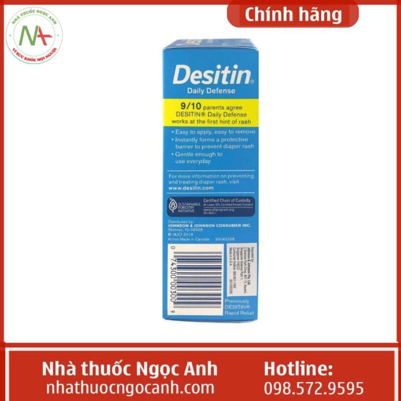 Thuốc Desitin Daily Defense là thuốc gì, giá bao nhiêu, mua ở đâu?