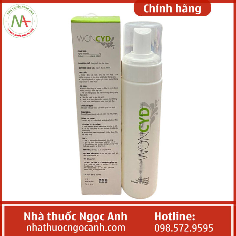Dung dịch vệ sinh Woncyd 200ml có tốt không, mua ở đâu, giá bao nhiêu?