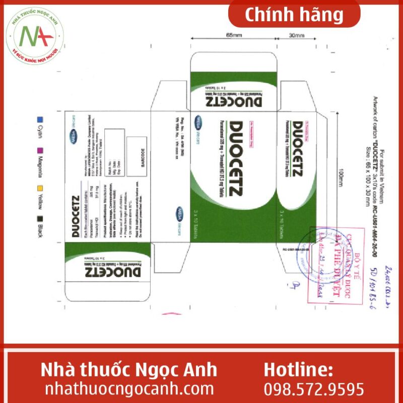 Thuốc Duocetz là thuốc gì, tác dụng gì, mua ở đâu, giá bao nhiêu?