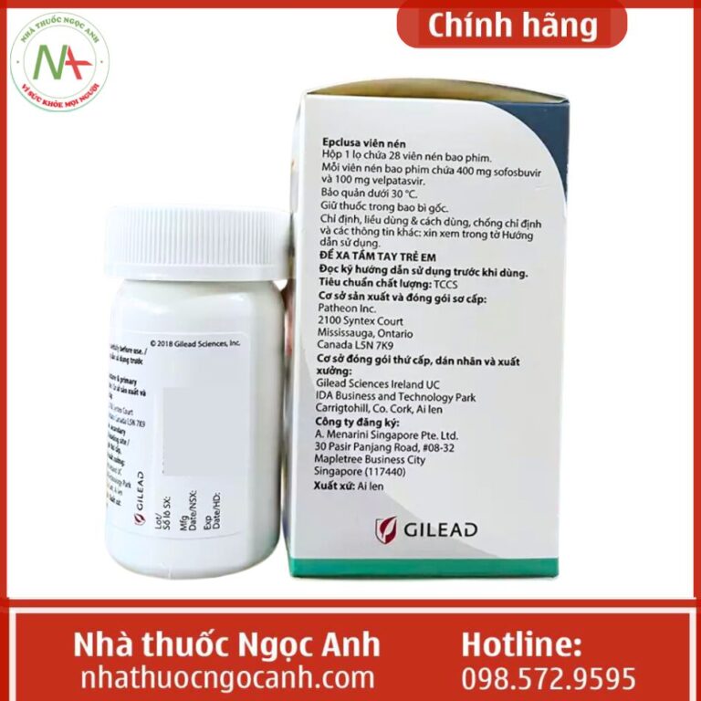 Thuốc Epclusa 400mg/100mg là thuốc gì, giá bao nhiêu, mua ở đâu
