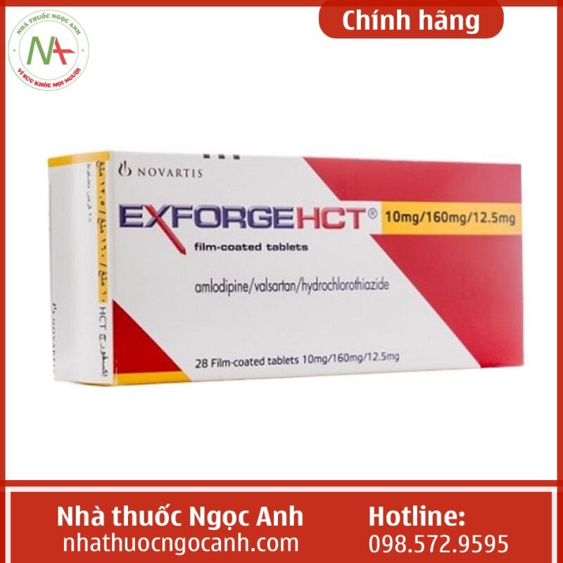 Thuốc Exforge HCT 10mg/160mg/12.5mg mua ở đâu, giá bao nhiêu?