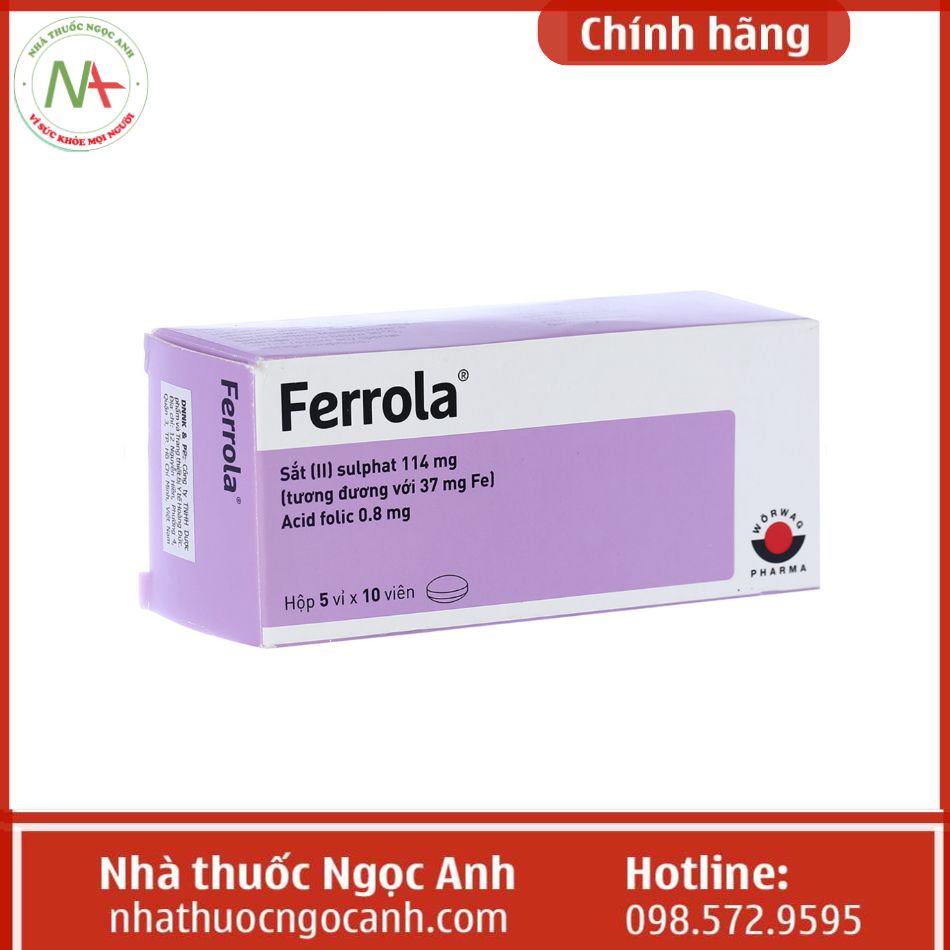 Thuốc Ferrola là thuốc gì, giá bao nhiêu, mua ở đâu, có tác dụng gì