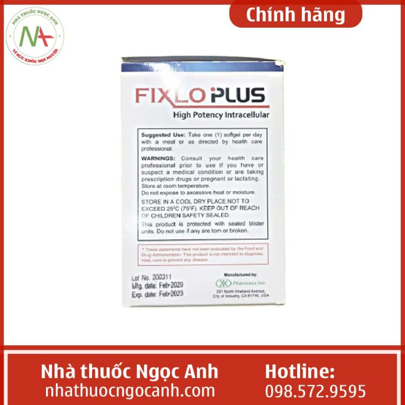 Thuốc Fixlo Plus là thuốc gì, có tốt không, giá bao nhiêu, mua ở đâu
