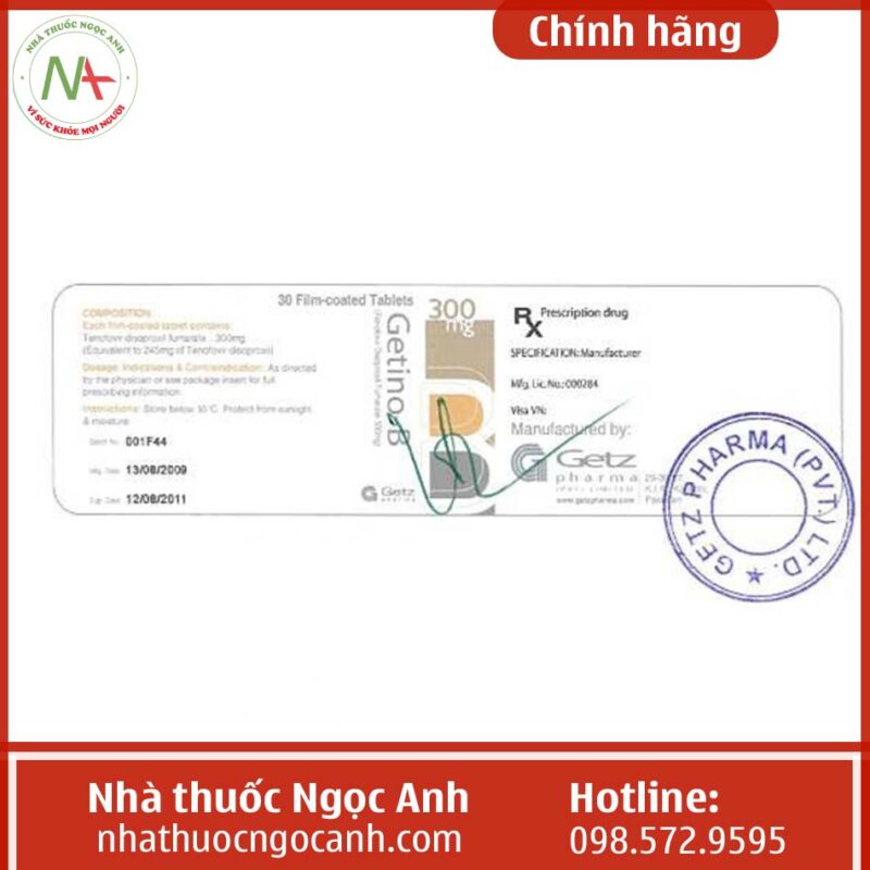 Thuốc Getino-B 300mg có tác dụng gì, giá bao nhiêu, mua ở đâu?