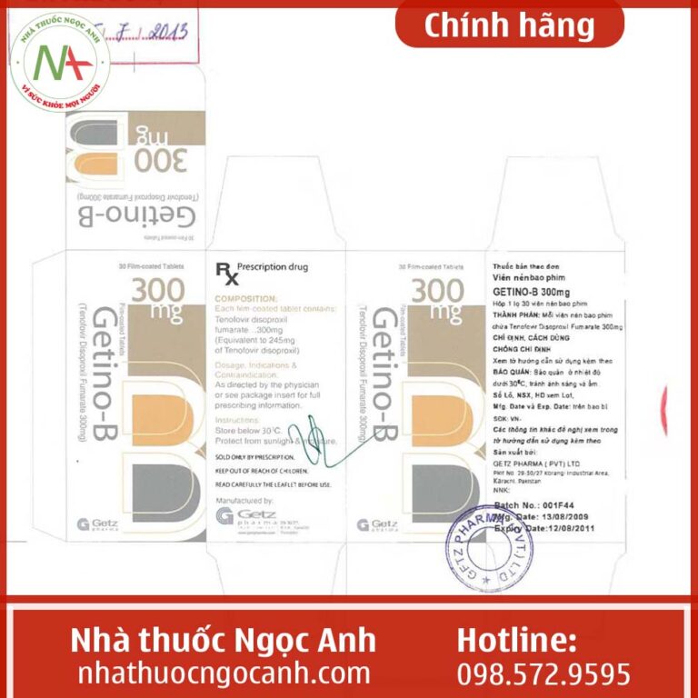 Thuốc Getino-B 300mg có tác dụng gì, giá bao nhiêu, mua ở đâu?