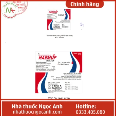 Thuốc HAEM UP injection có tác dụng gì, mua ở đâu, giá bao nhiêu?