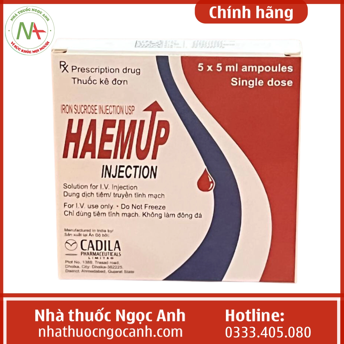 Thuốc HAEM UP injection có tác dụng gì, mua ở đâu, giá bao nhiêu?