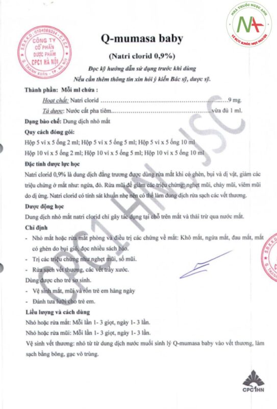 Thuốc Q-mumasa baby 10ml là thuốc gì, mua ở đâu, giá bao nhiêu