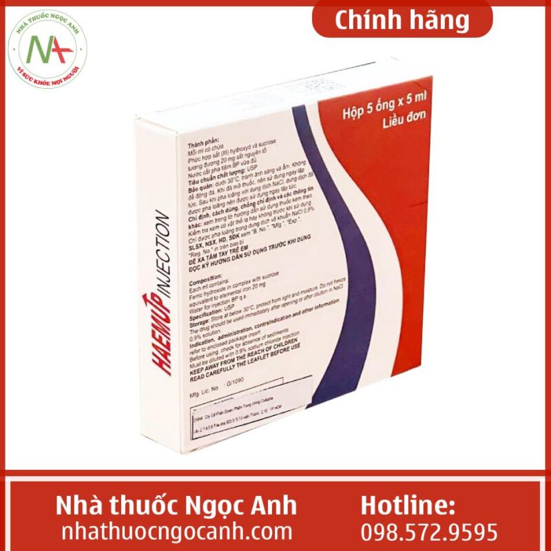 Thuốc HAEM UP injection có tác dụng gì, mua ở đâu, giá bao nhiêu?