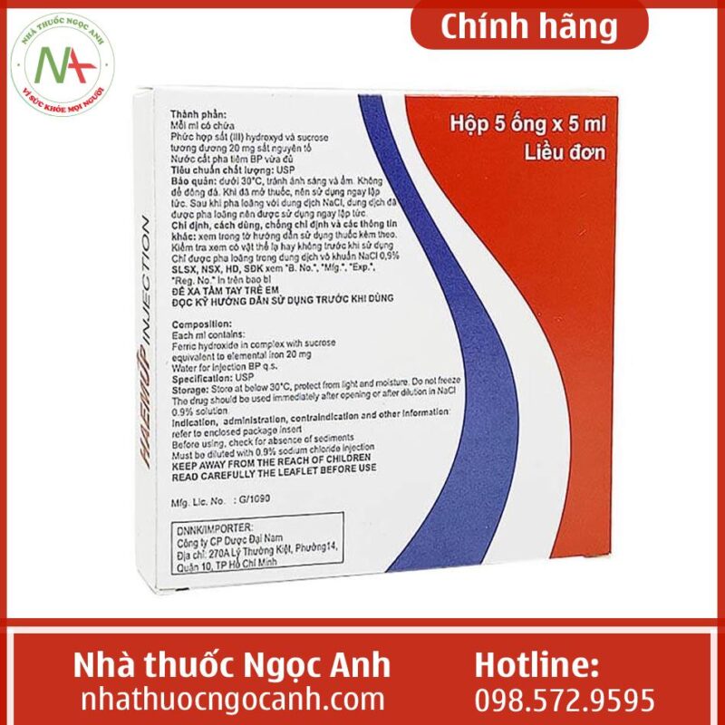 Thuốc HAEM UP injection có tác dụng gì, mua ở đâu, giá bao nhiêu?