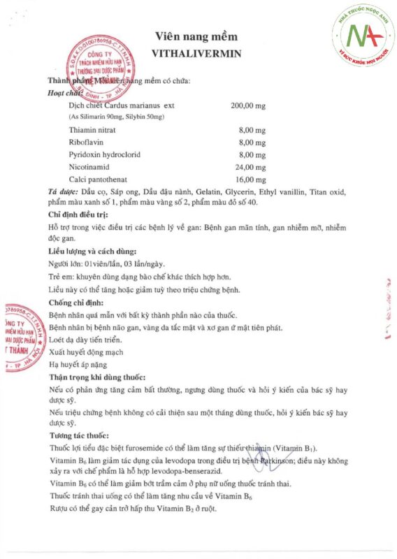Thuốc Vitha Livermin là thuốc gì, tác dụng gì, giá bao nhiêu, mua ở đâu