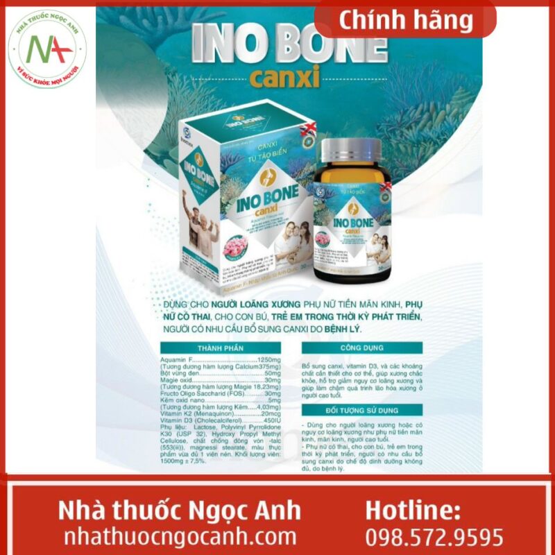 Ino Bone Canxi là thuốc gì, có tốt không, giá bao nhiêu, mua ở đâu