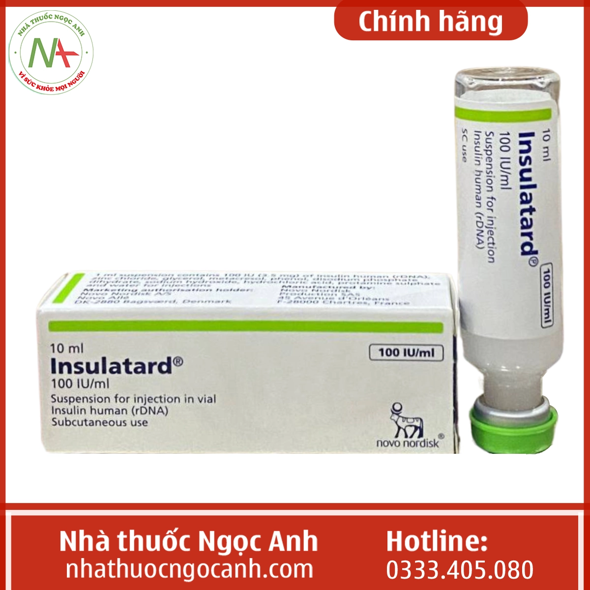 Thuốc Insulatard 100IU/ml là thuốc gì, mua ở đâu, giá bao nhiêu?