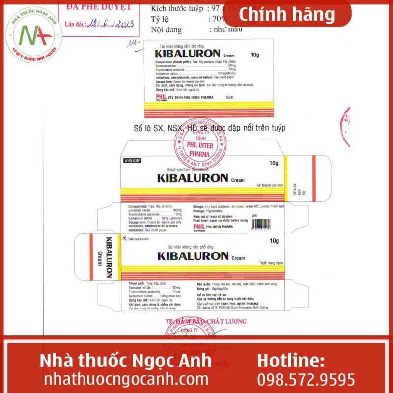 Thuốc Kibaluron Cream 10g bôi vùng kín được không, giá bao nhiêu, mua ở ...