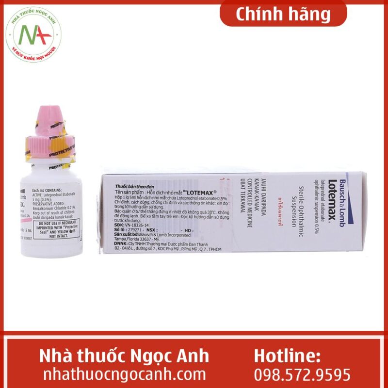 Thuốc nhỏ mắt Lotemax 0.5% có tác dụng gì, mua ở đâu, giá bao nhiêu?