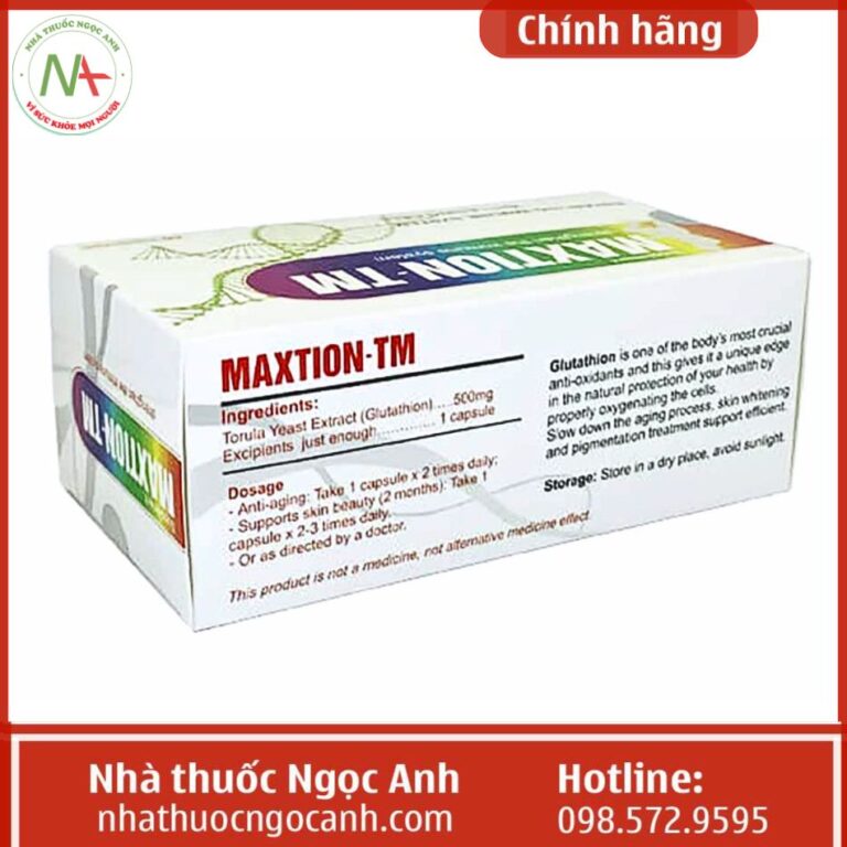 Thuốc Maxtion-TM Glutathione 500mg giá bao nhiêu, mua ở đâu?