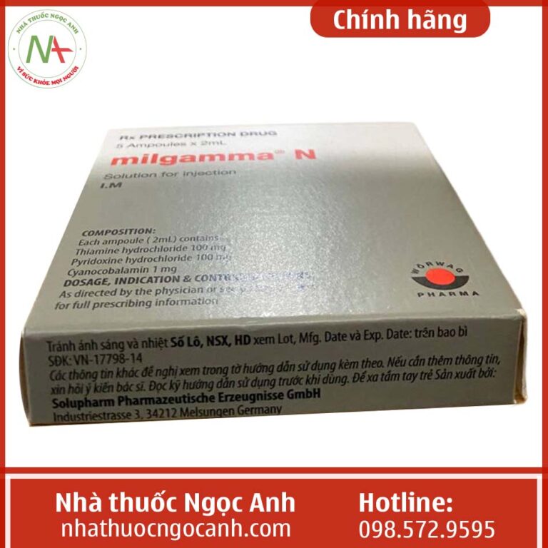 Thuốc Milgamma N (dạng tiêm) 2ml là thuốc gì, giá bao nhiêu, mua ở đâu