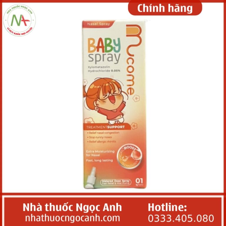 Thuốc xịt mũi Mucome Baby Spray có giá bao nhiêu, mua ở đâu?
