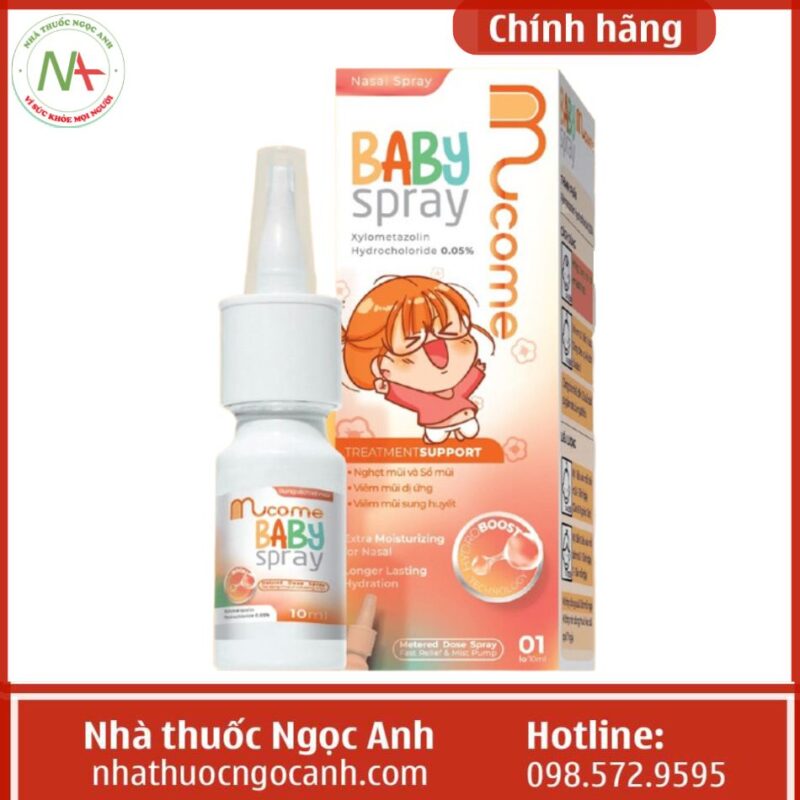Thuốc Mucome Baby Spray là thuốc gì, giá bao nhiêu, mua ở đâu?