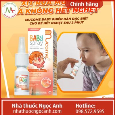 Thuốc xịt mũi Mucome Baby Spray có giá bao nhiêu, mua ở đâu?