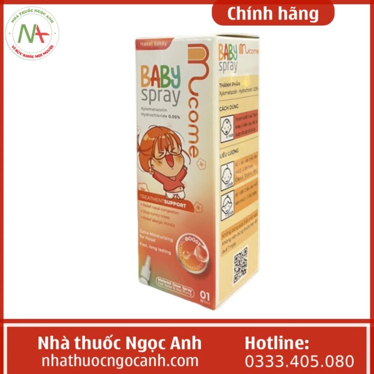 Thuốc xịt mũi Mucome Baby Spray có giá bao nhiêu, mua ở đâu?
