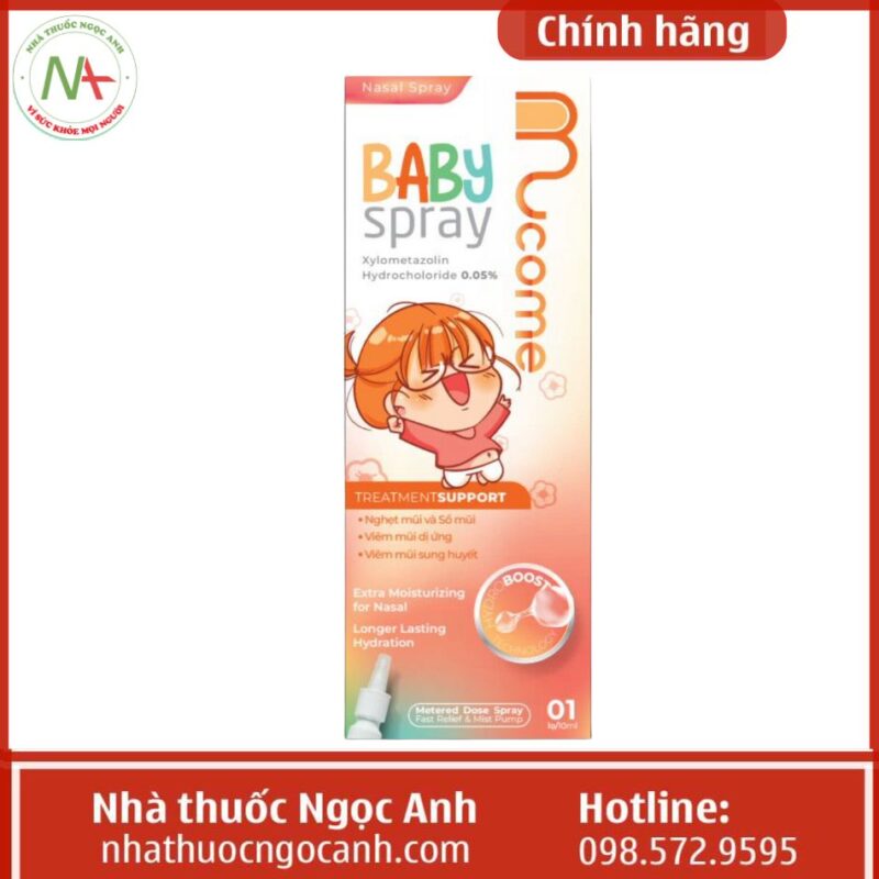 Thuốc Mucome Baby Spray là thuốc gì, giá bao nhiêu, mua ở đâu?