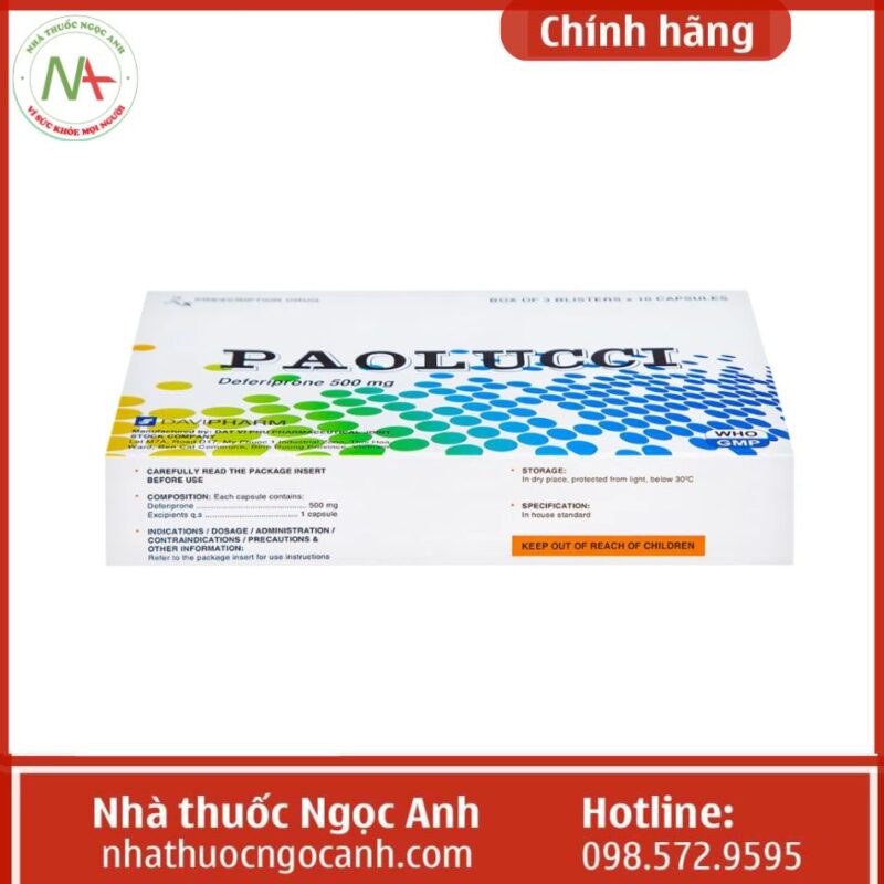 Thuốc Paolucci 500mg là thuốc gì, giá bao nhiêu, mua ở đâu, tác dụng gì?