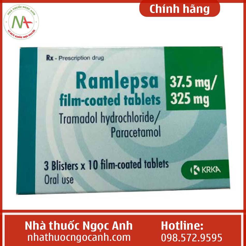 Thuốc Ramlepsa 37.5mg/325mg film-coated tablets giá bao nhiêu, mua ở đâu