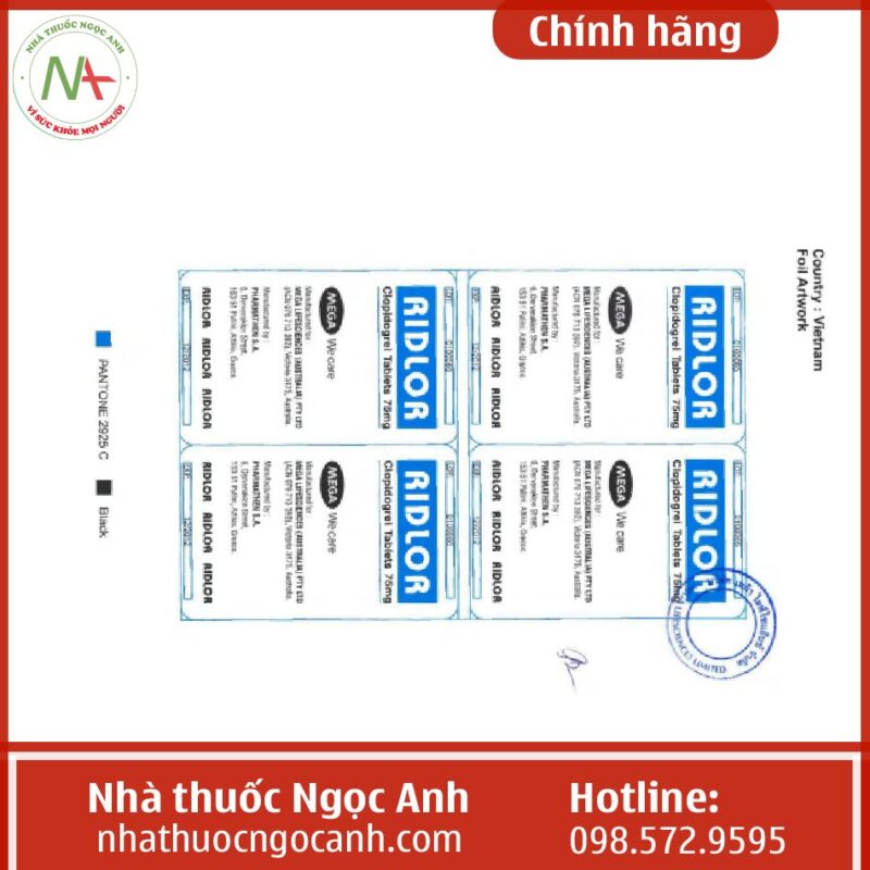 Thuốc Ridlor 75mg có tác dụng gì, mua ở đâu, giá bao nhiêu?