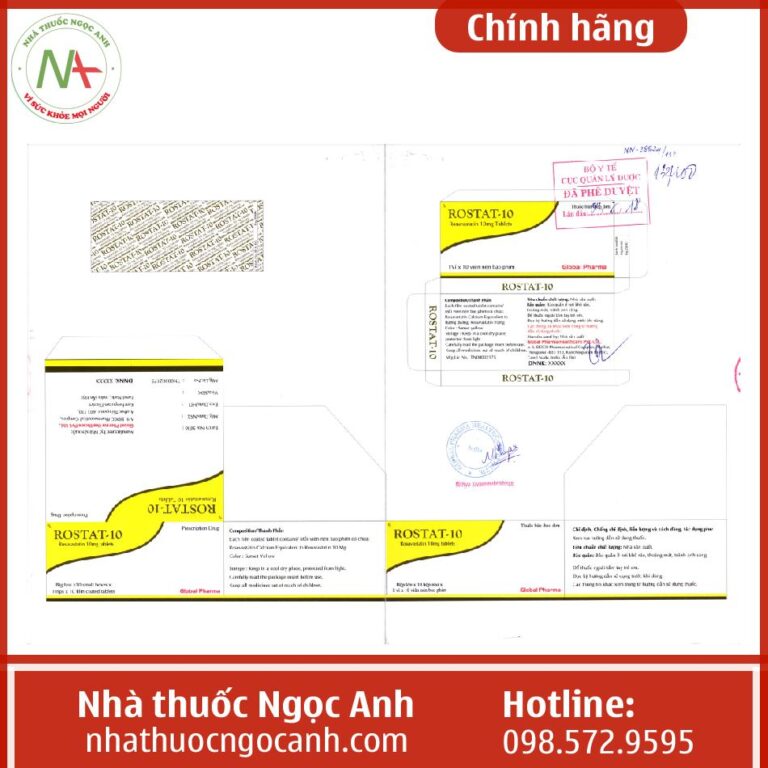 Thuốc Rostat-10 Global Pharma là thuốc gì, mua ở đâu, giá bao nhiêu?