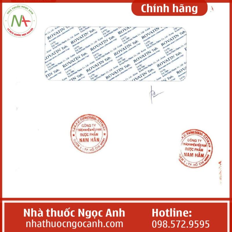 Thuốc Rovatin Film-coated Tablet 10mg mua ở đâu, giá bao nhiêu?
