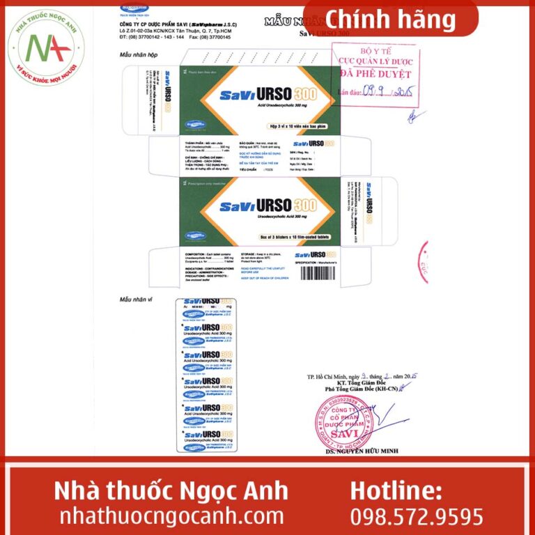 Thuốc Savi Urso 300 có tác dụng gì, giá bao nhiêu, mua ở đâu?