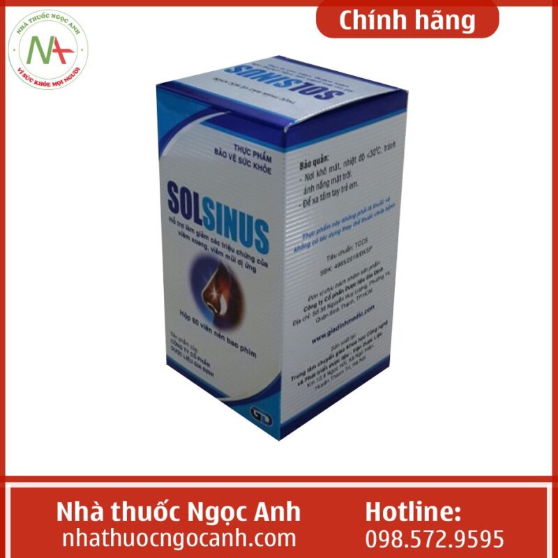 Thuốc Solsinus là thuốc gì, tác dụng gì, mua ở đâu, giá bao nhiêu?