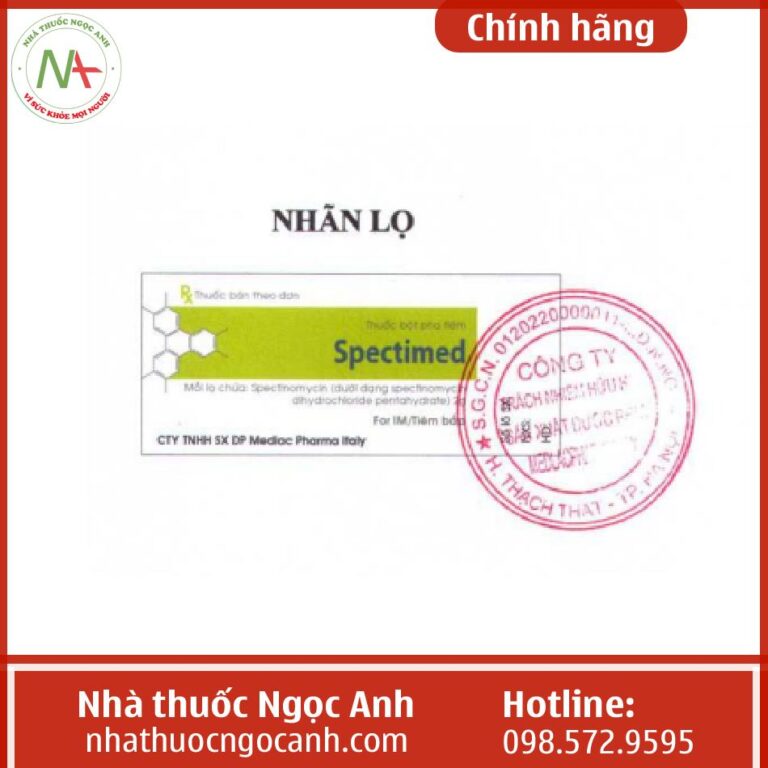 Thuốc Spectimed 2g có tác dụng gì, mua ở đâu, giá bao nhiêu?