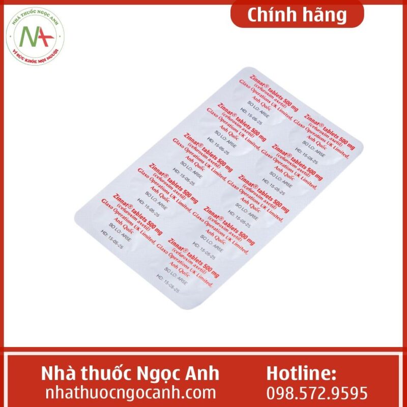 Thuốc Zinnat tablets 500mg là thuốc gì, giá bao nhiêu, mua ở đâu?