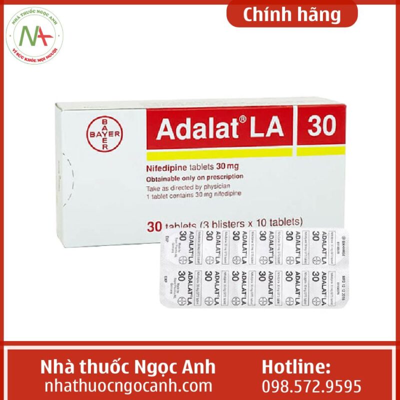 Thuốc Adalat LA 30mg là thuốc gì, giá bao nhiêu, mua ở đâu?
