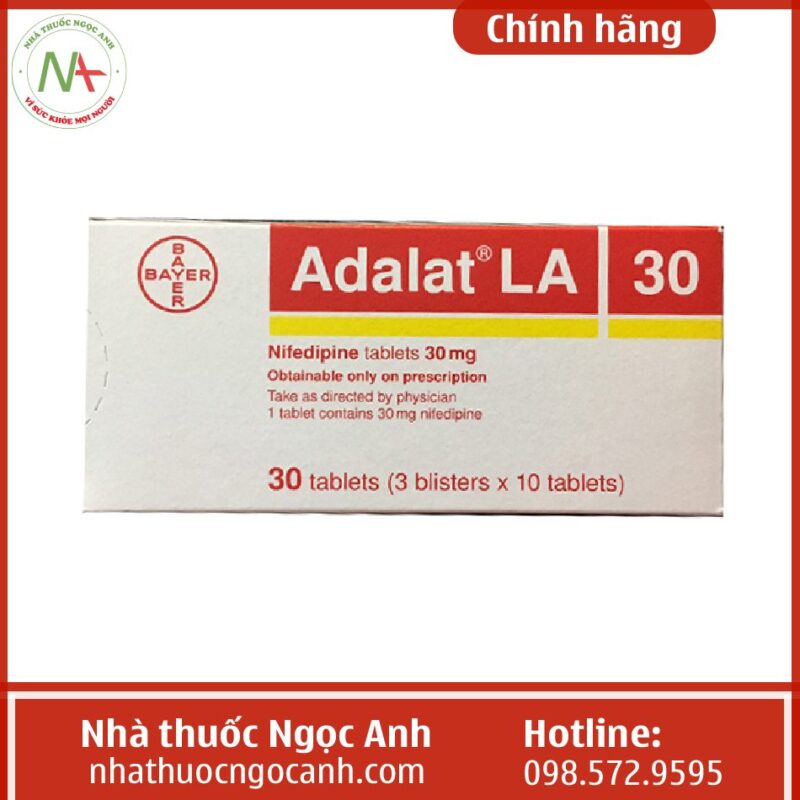 Thuốc Adalat LA 30mg là thuốc gì, giá bao nhiêu, mua ở đâu?