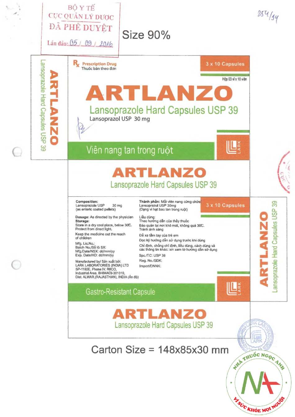 Thuốc Artlanzo 30mg là thuốc gì, giá bao nhiêu, mua ở đâu?