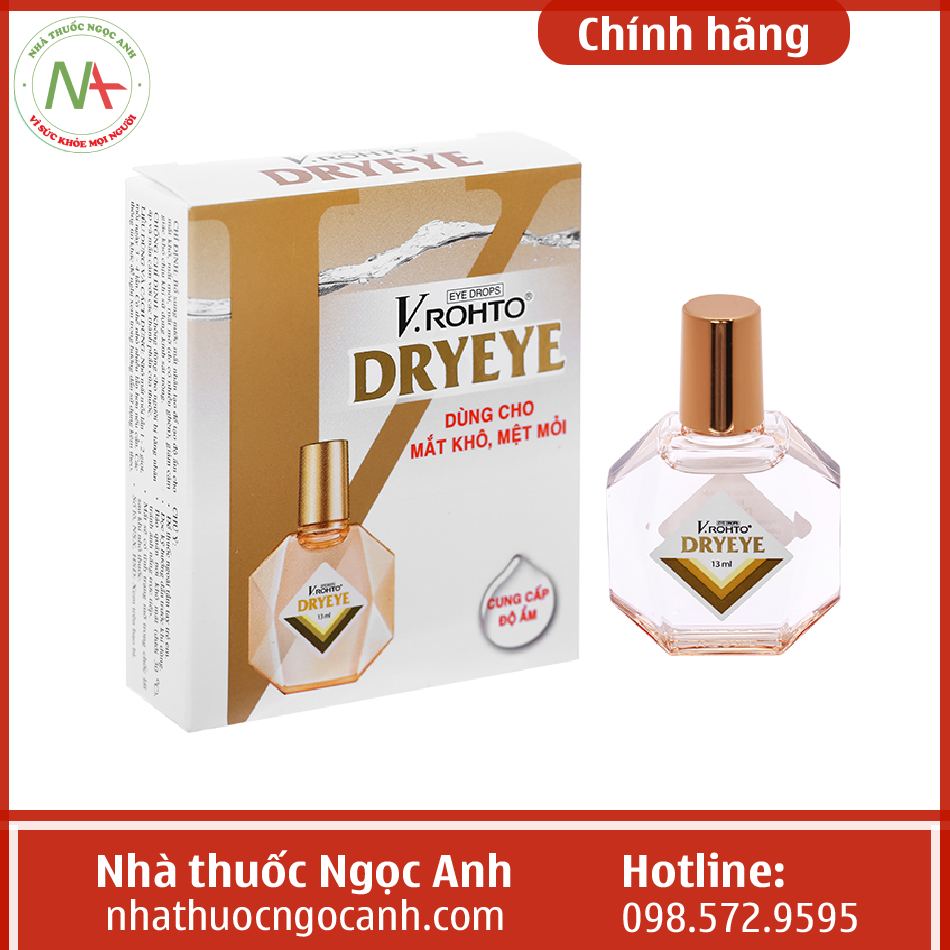 Thuốc nhỏ mắt Dryeye V.Rohto có tác dụng gì, giá bao nhiêu, mua ở đâu?