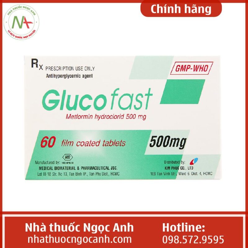 Thuốc Glucofast 500mg là thuốc gì, giá bao nhiêu, mua ở đâu?