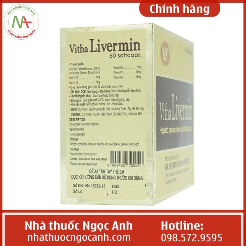 Thuốc Vitha Livermin là thuốc gì, tác dụng gì, giá bao nhiêu, mua ở đâu