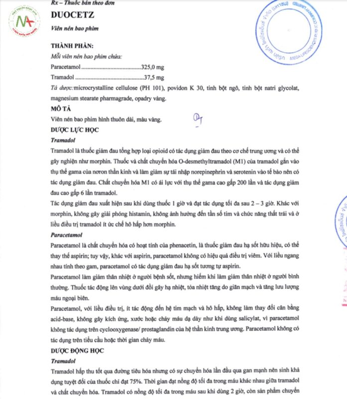 Thuốc Duocetz là thuốc gì, tác dụng gì, mua ở đâu, giá bao nhiêu?