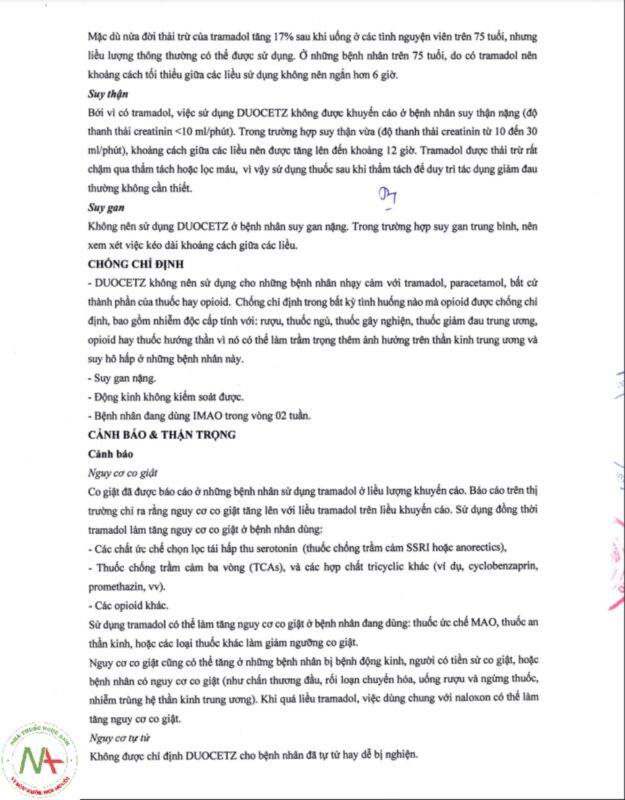 Thuốc Duocetz là thuốc gì, tác dụng gì, mua ở đâu, giá bao nhiêu?