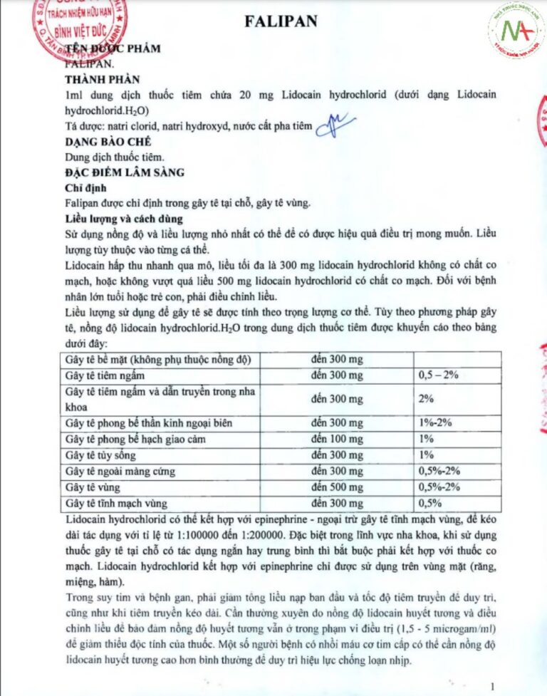 Thuốc Falipan 200mg/10ml là thuốc gì, mua ở đâu, giá bao nhiêu?