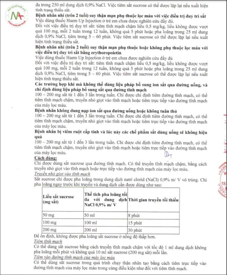 Thuốc HAEM UP injection có tác dụng gì, mua ở đâu, giá bao nhiêu?