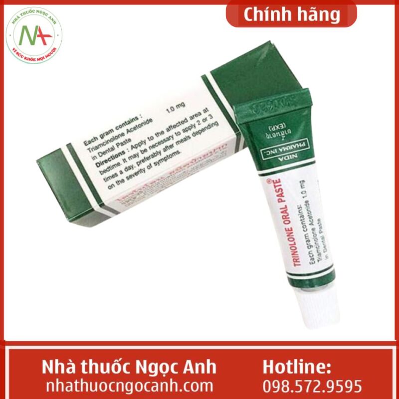 Thuốc nhiệt miệng Trinolone oral paste Thái Lan giá bao nhiêu, mua ở đâu?