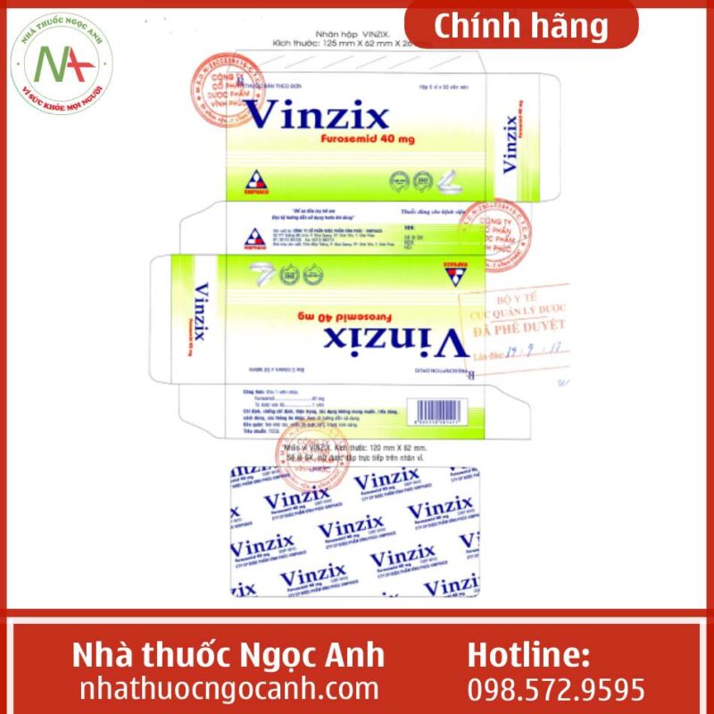 Thuốc Vinzix 40mg là thuốc gì, tác dụng gì, giá bao nhiêu, mua ở đâu?