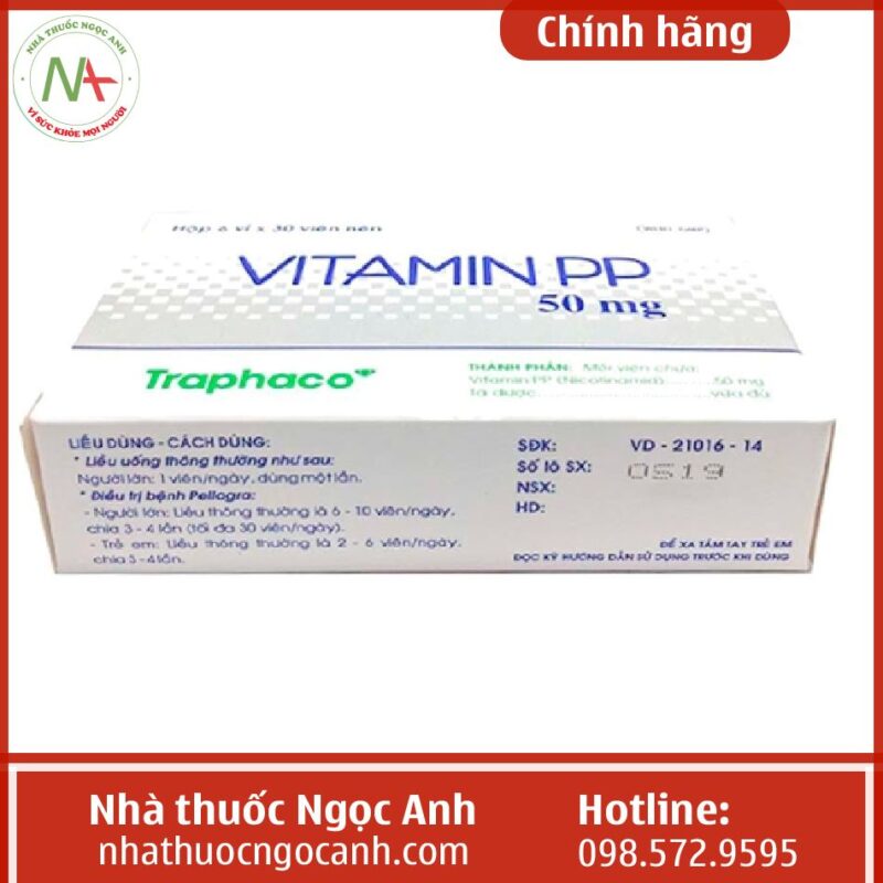 Thuốc Vitamin PP 50mg Traphaco có tác dụng gì, giá bao nhiêu, mua ở đâu