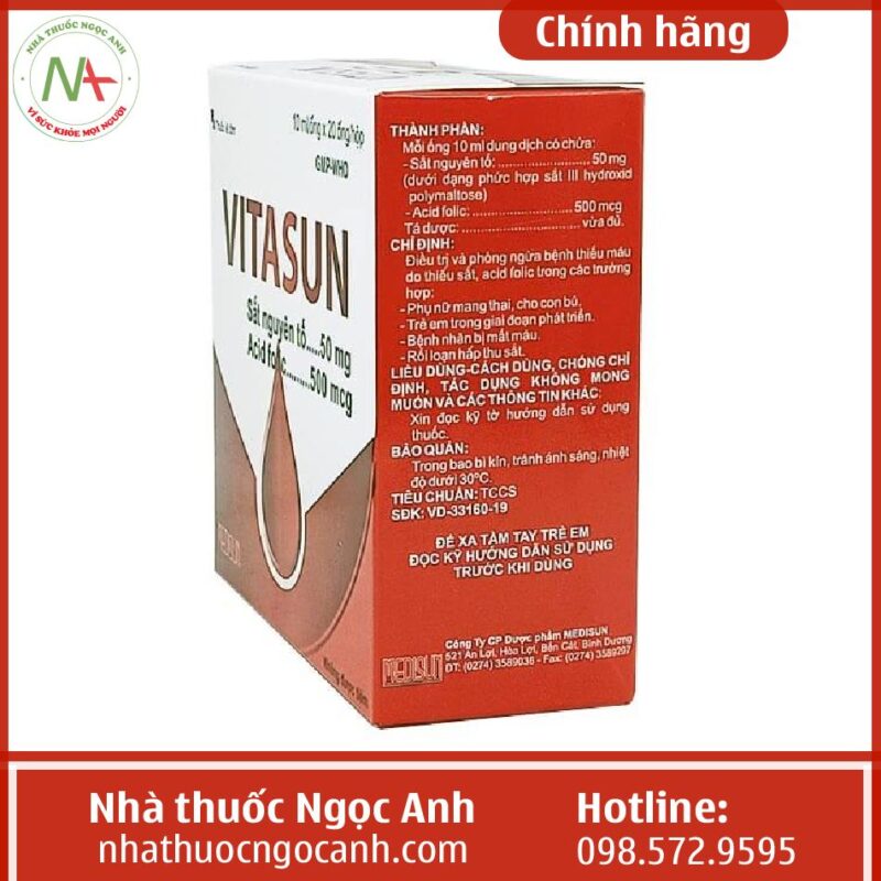 Thuốc Vitasun 50mg/500mcg là thuốc gì, mua ở đâu, giá bao nhiêu?